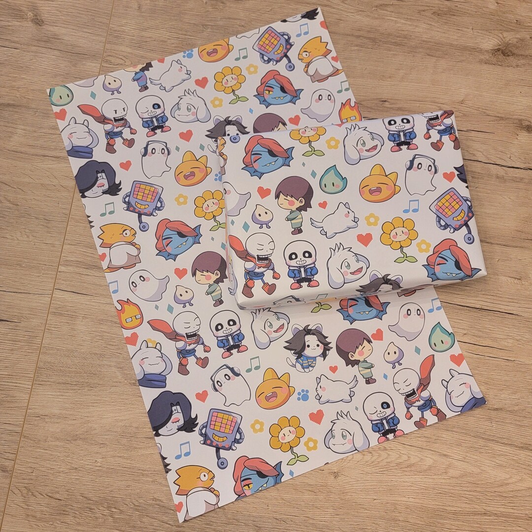 Undertale Gift Wrap Sheets | Undertale Wrapping Sheets | Sans Papyrus ...