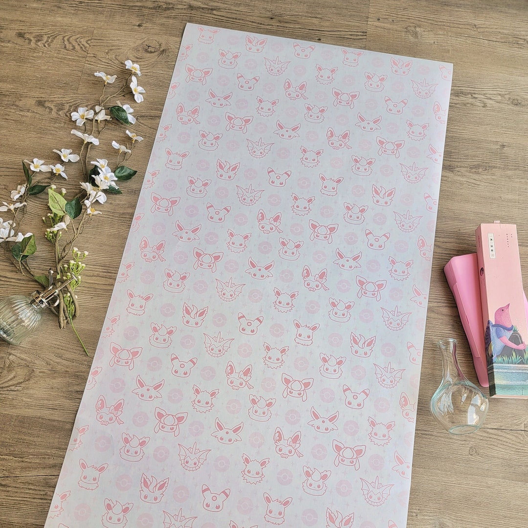 Pokemon Gift Wrap Full Roll | Eevee Evolution | Pokemon Wrapping Paper ...