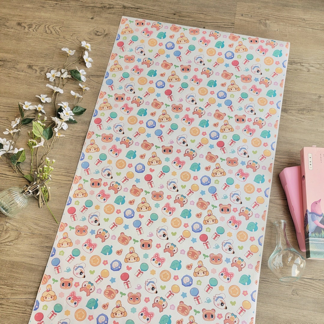 Papel de regalo ACNH en rollo completo / Animal Crossing / Papel de ...