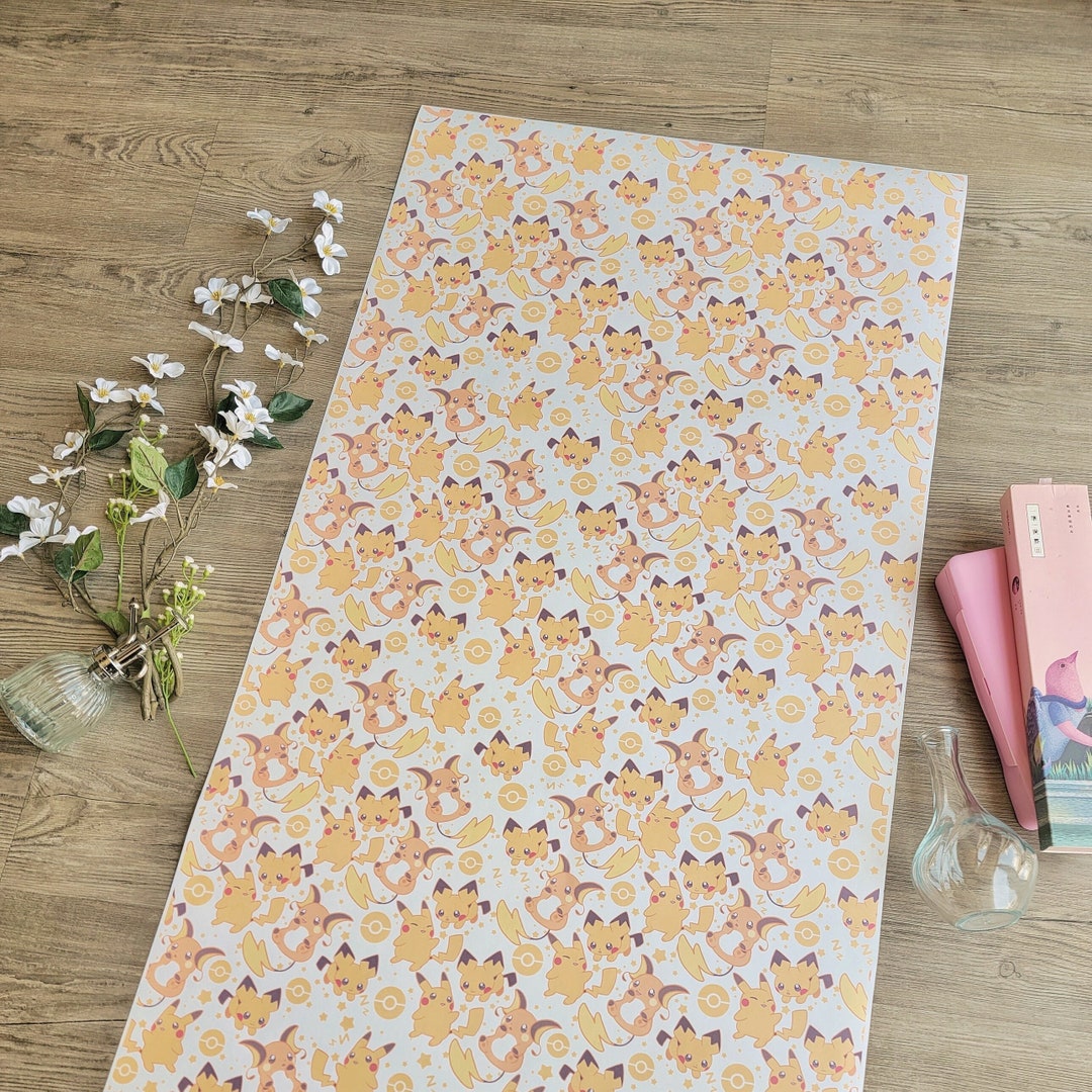 Pokemon Gift Wrap Full Roll | Pikachu Raichu Pichu | PKMN Wrapping ...