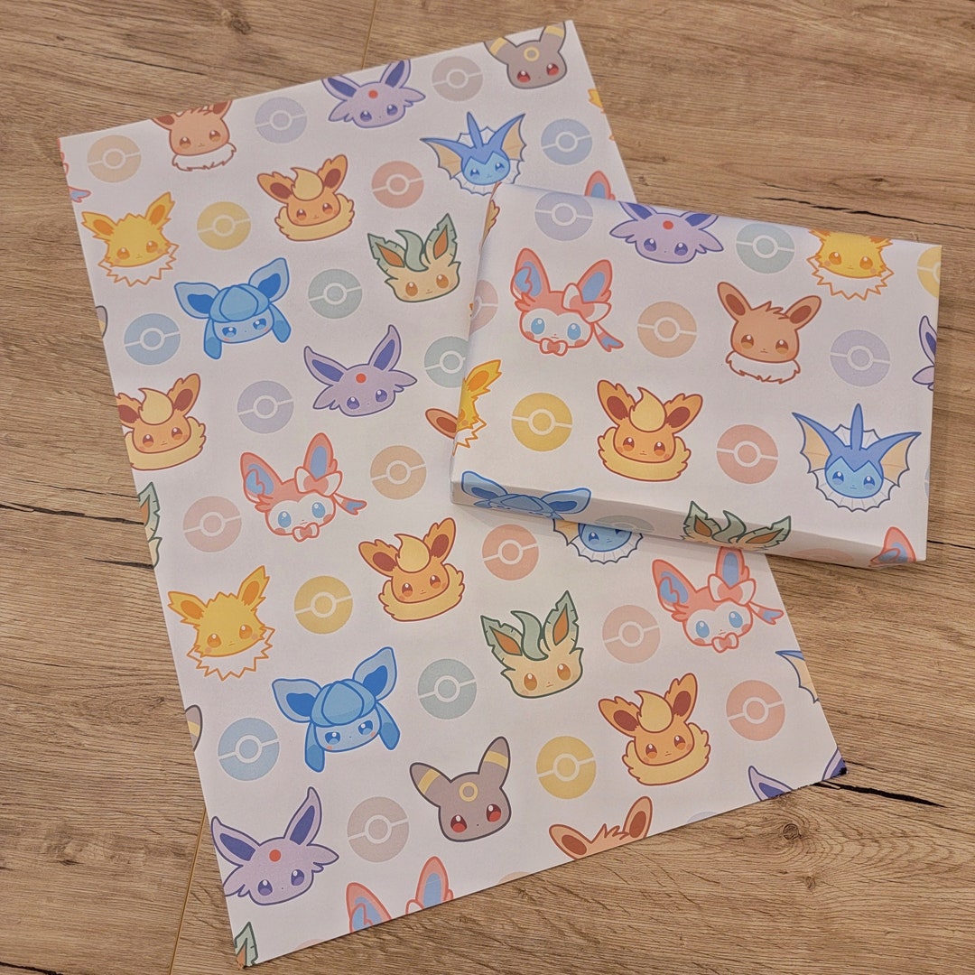 Pokemon Gift Wrap Sheets | Pokemon Wrapping Sheets | PKMN Gift Wrap ...