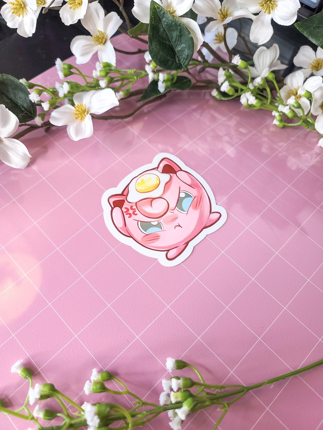 Jigglypuff Stickers Eggy Jiggly Pokemon Stickers PKMN Stickers High ...