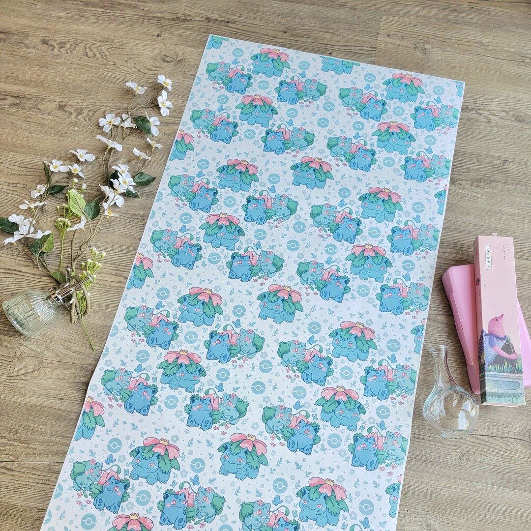 Pokemon Gift Wrap Full Roll | Bulbasaur Ivysaur Venusaur | PKMN ...