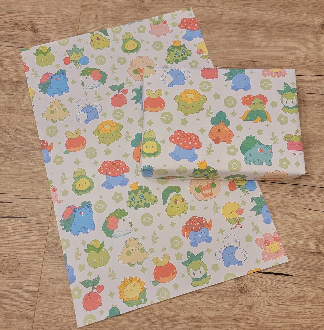 Pokemon Gift Wrap Sheets | Pokemon Wrapping Sheets | PKMN Gift Wrap ...