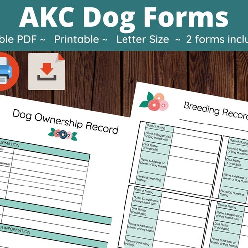 Dog Ownership Record and Breeding Records AKC - Etsy
