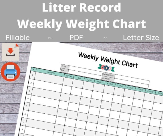 Puppy Weight Chart