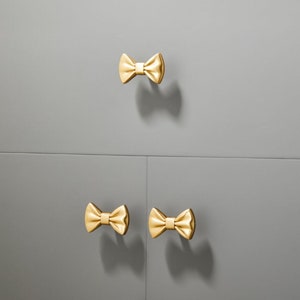 Elegant Brass Bow Cabinet Knobs Drawer Handle Pull Wardrobe Handle ...