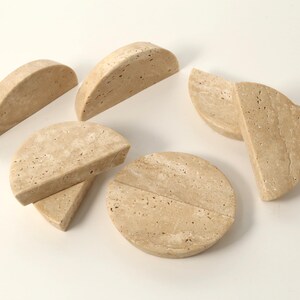 Natural Travertine Brass Base Cabinet Cupboard Handles Pulls Knobs ...