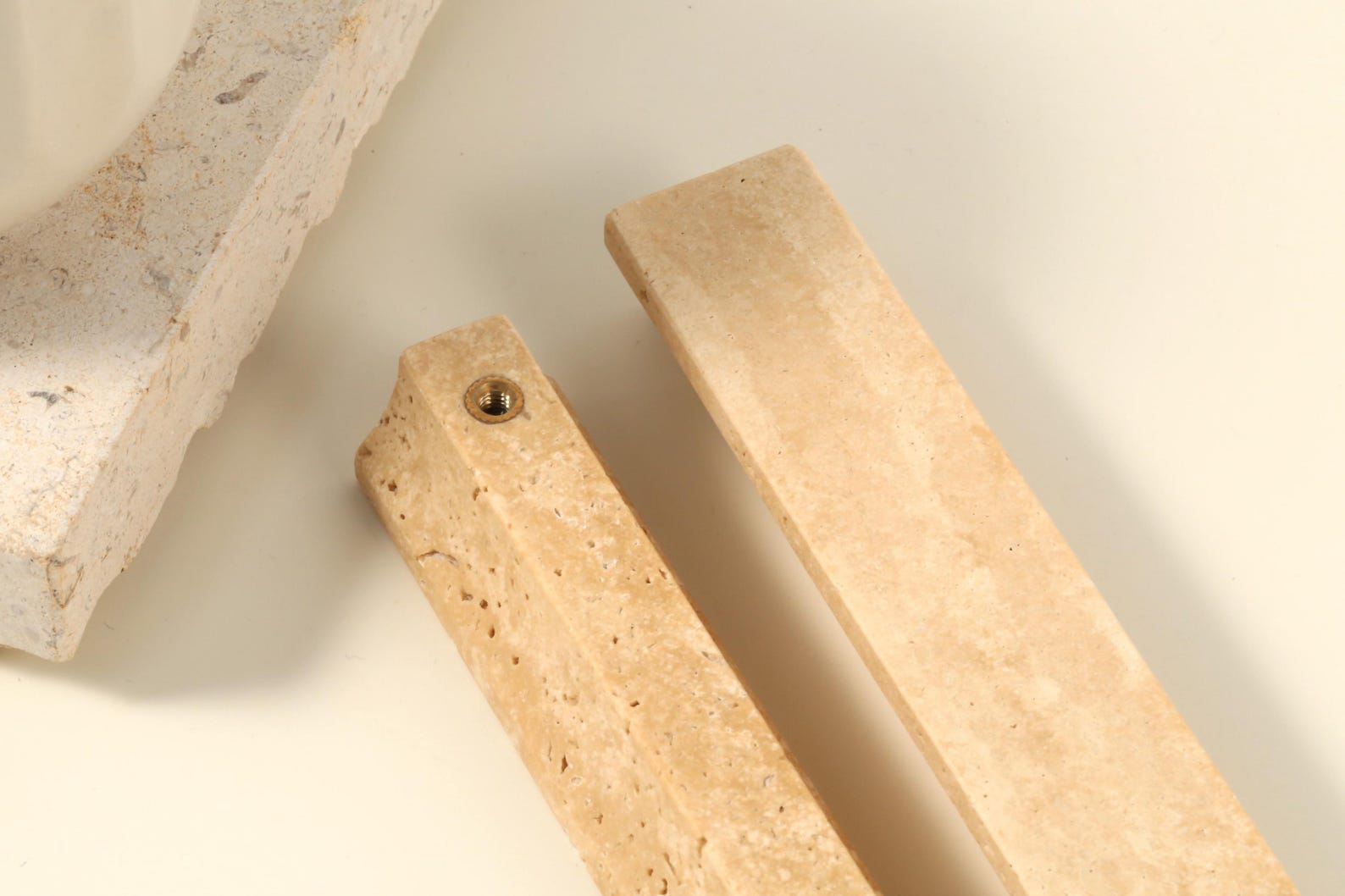 Nordic Travertine Brass Cabinet Drawer Knobs Handles Pulls Natural ...