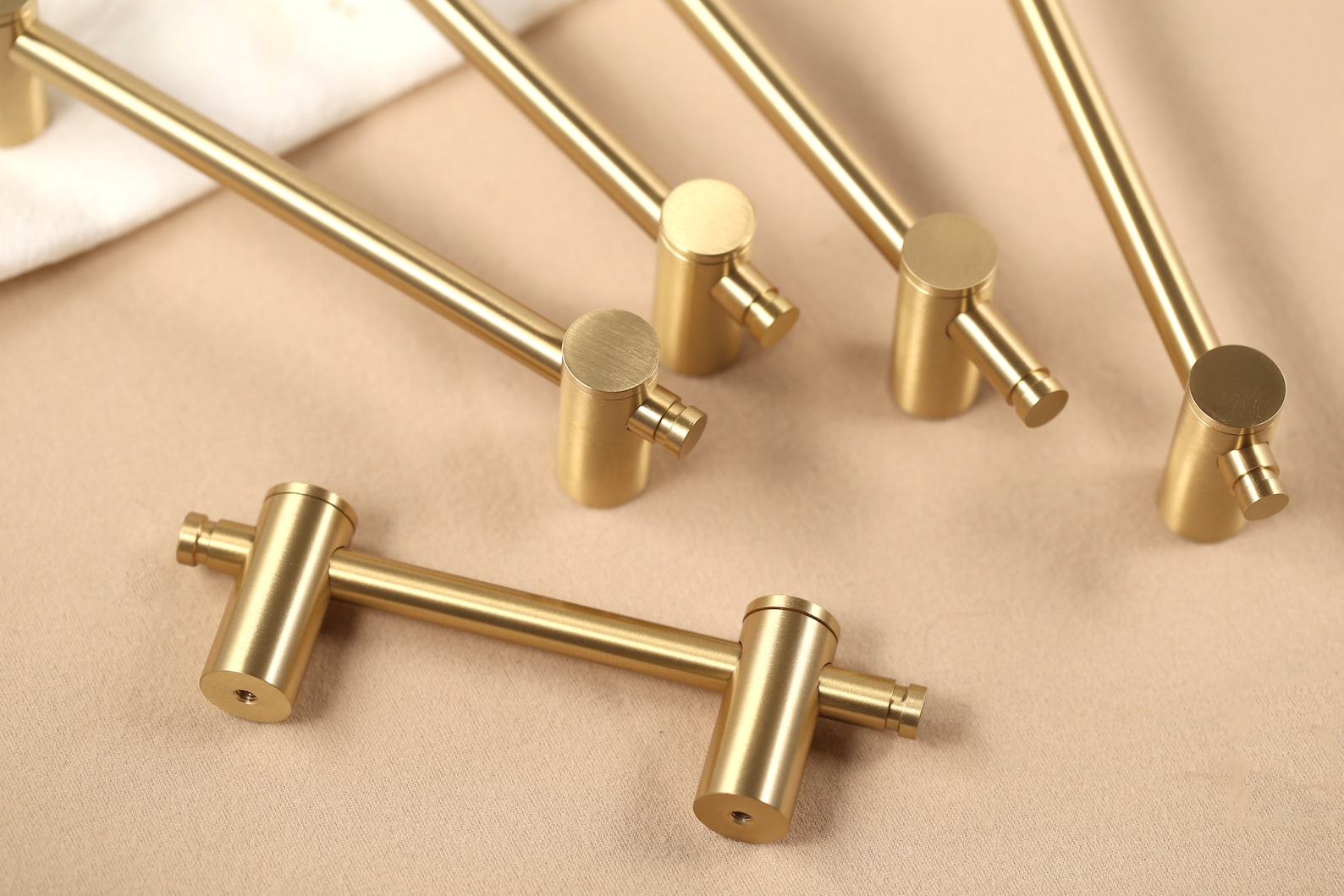 Adjustable Long Cabinet Pulls Knobs Bar Handles Brass Drawer Dresser ...