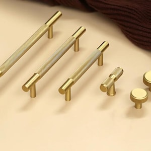 Knurled Antique Brass Drawer Handles Pull, Solid Brass Cabinet Cupboard Pulls Knobs Handles ...