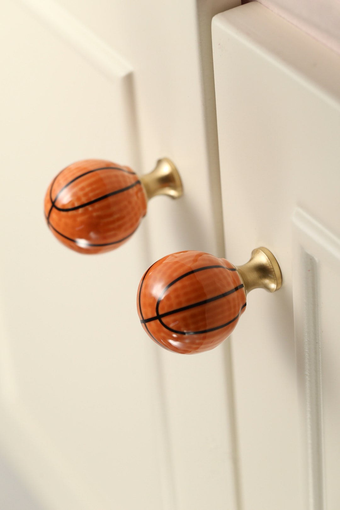 Basketball Cabinet Knobs Pull Football Soccer Drawer Knobs Pulls ...