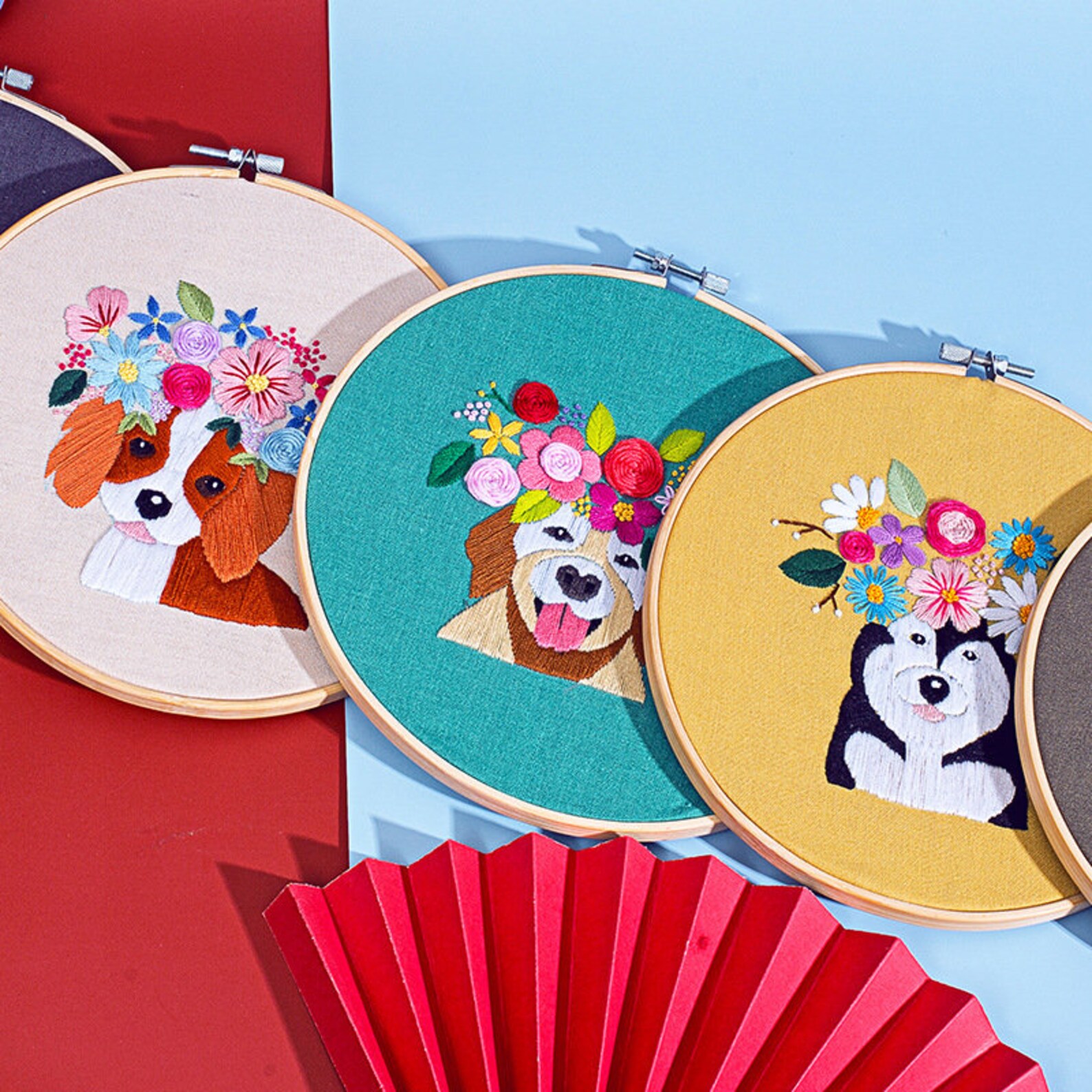 Diy Kit for adults embroidery kit beginner dog puppy | Etsy