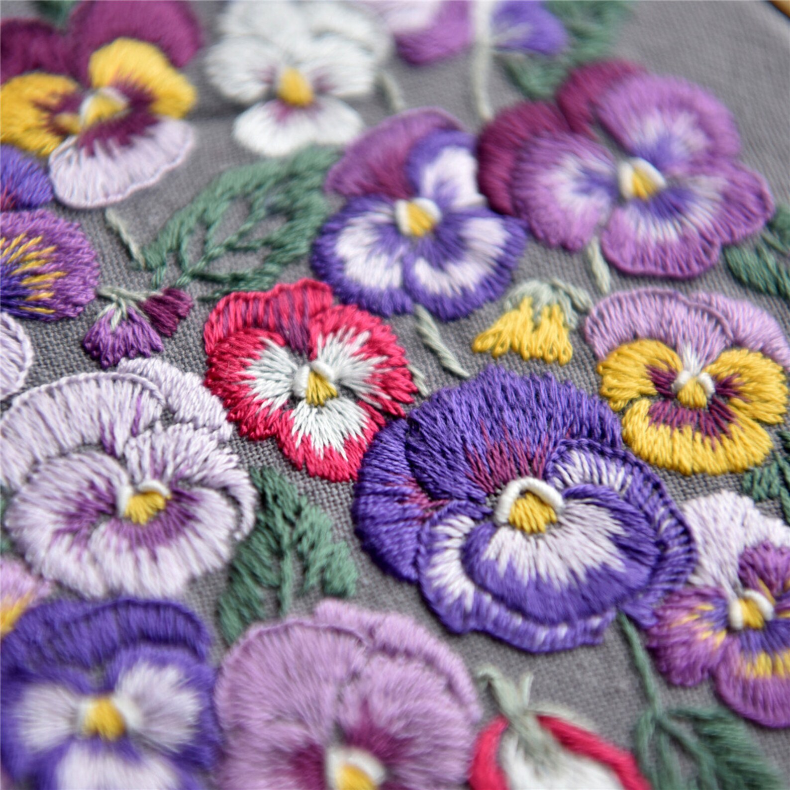 Embroidery Kit Beginner diy kit violet embroidery kit modern | Etsy