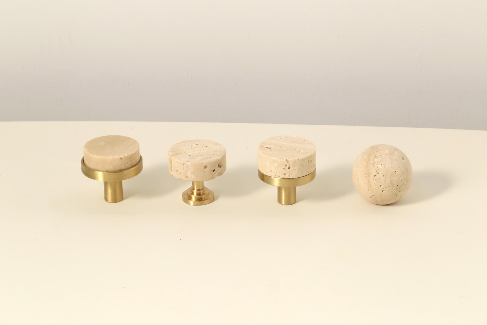 Boho Travertine Arch Cabinet Drawer Knobs Handles Pulls Natural Marble ...
