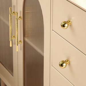 Mirror Silver Drawer Handles Pulls Knobs Hammered Brass Cabinet Dresser ...