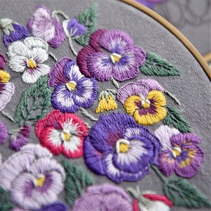Embroidery Kit Beginner Diy Kit Violet Embroidery Kit Modern - Etsy