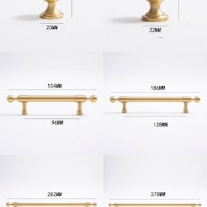 Solid Brass Cabinet Handles Knobs, Modern Drawer Handle Pull Knobs Wardrobe Handle Pulls, Laser ...