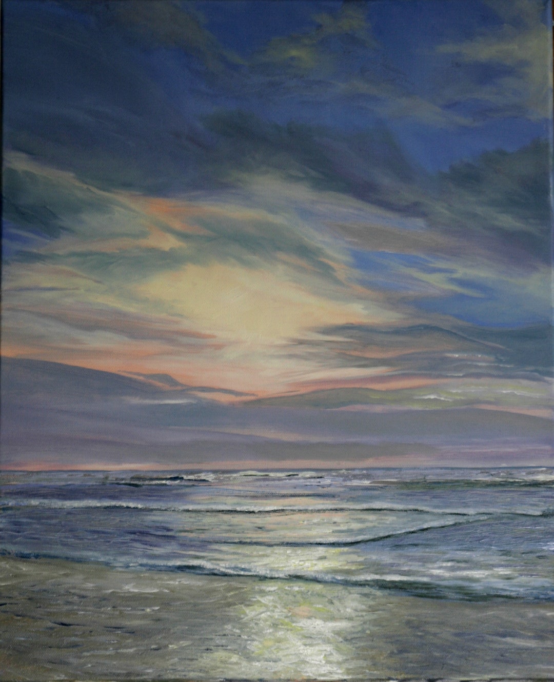 Porthtowan Cornish Seascape Art Greetings Card - Etsy UK