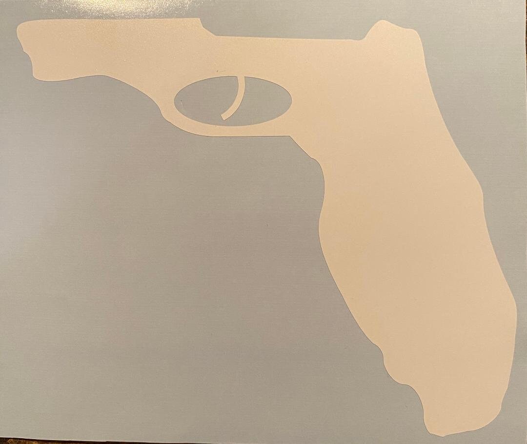 Florida Gun Decal 'gun-shine' State - Etsy