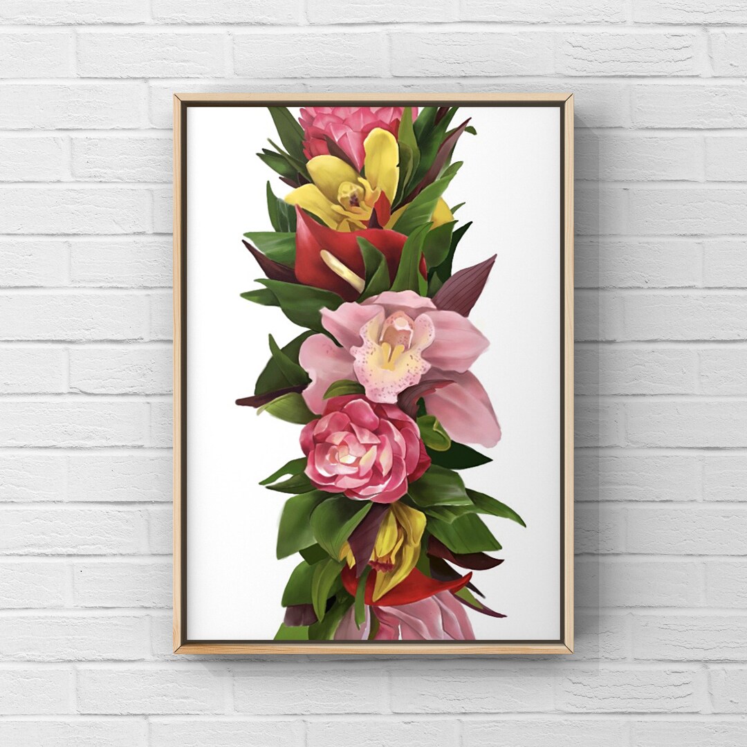 Tropical Lei Print - Etsy