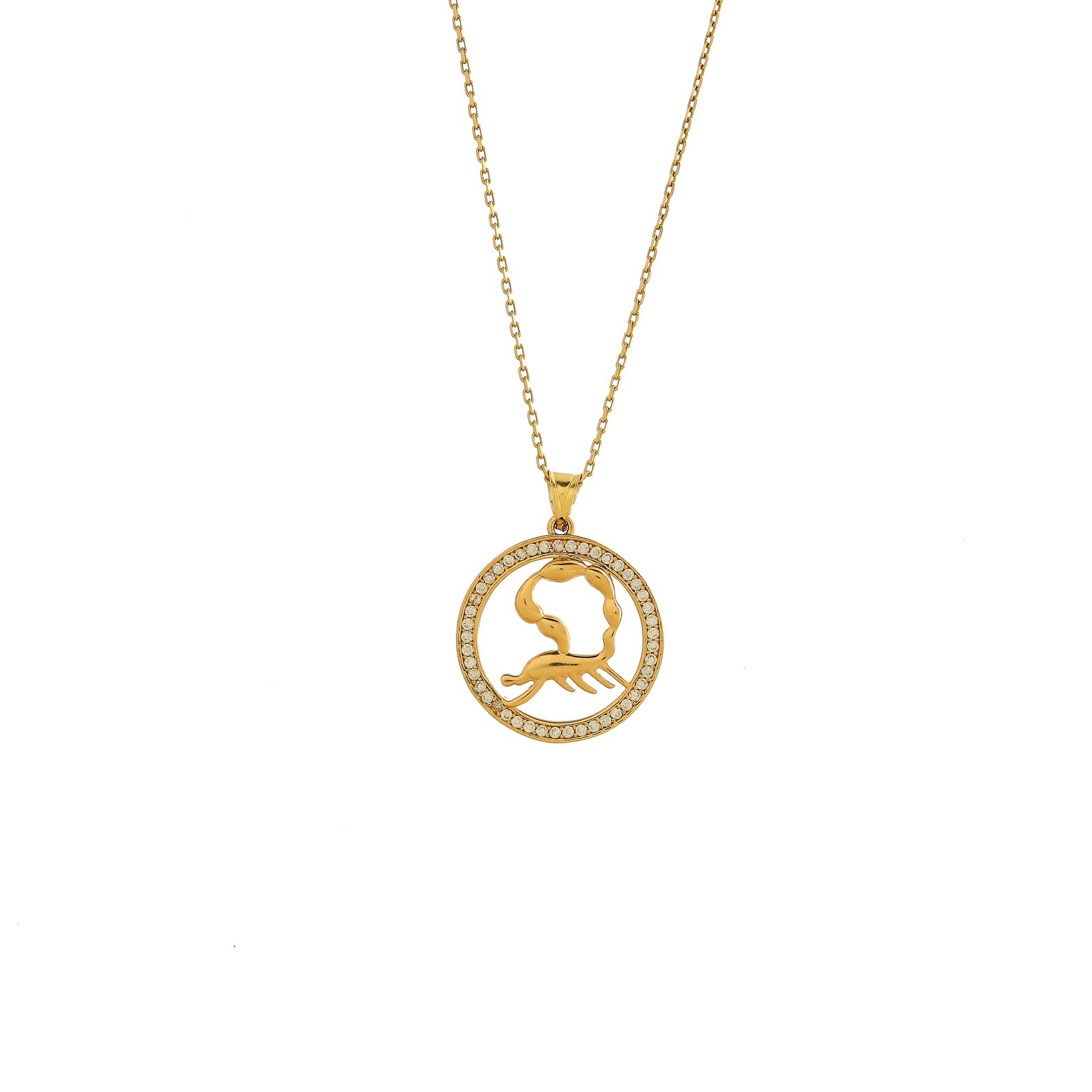 Scorpio Necklace, 14k Gold Scorpio Necklace, Zodiac Necklaces, 14K Gold ...
