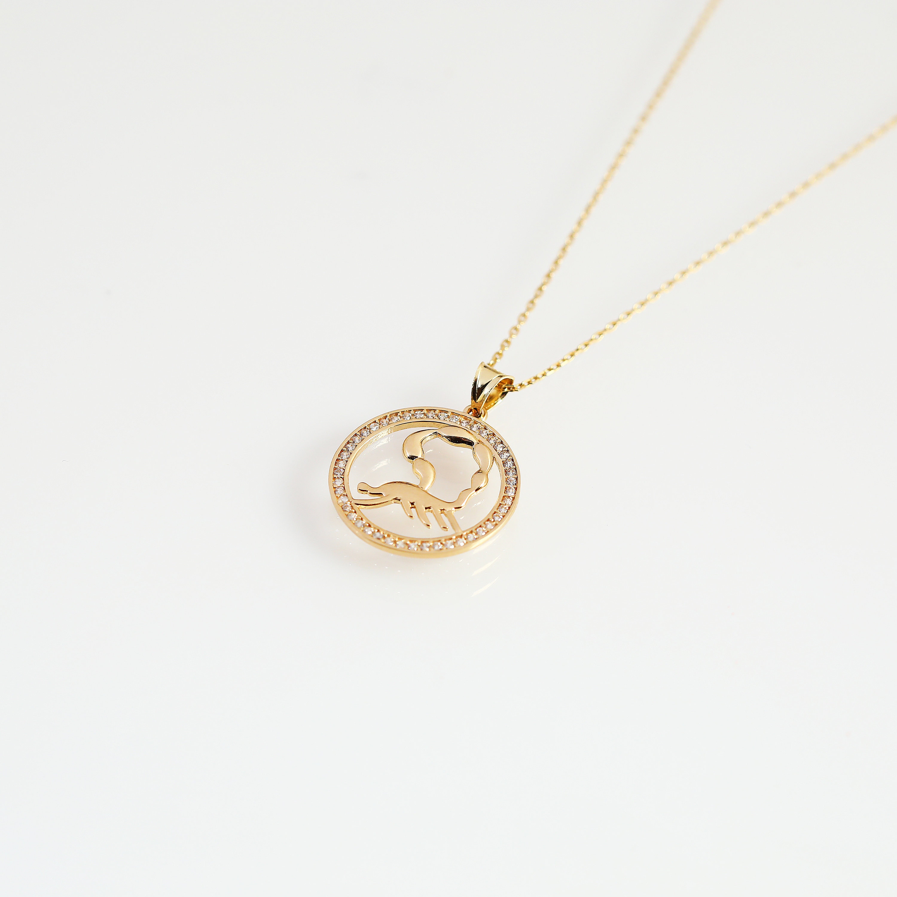Scorpio Necklace, 14k Gold Scorpio Necklace, Zodiac Necklaces, 14K Gold ...