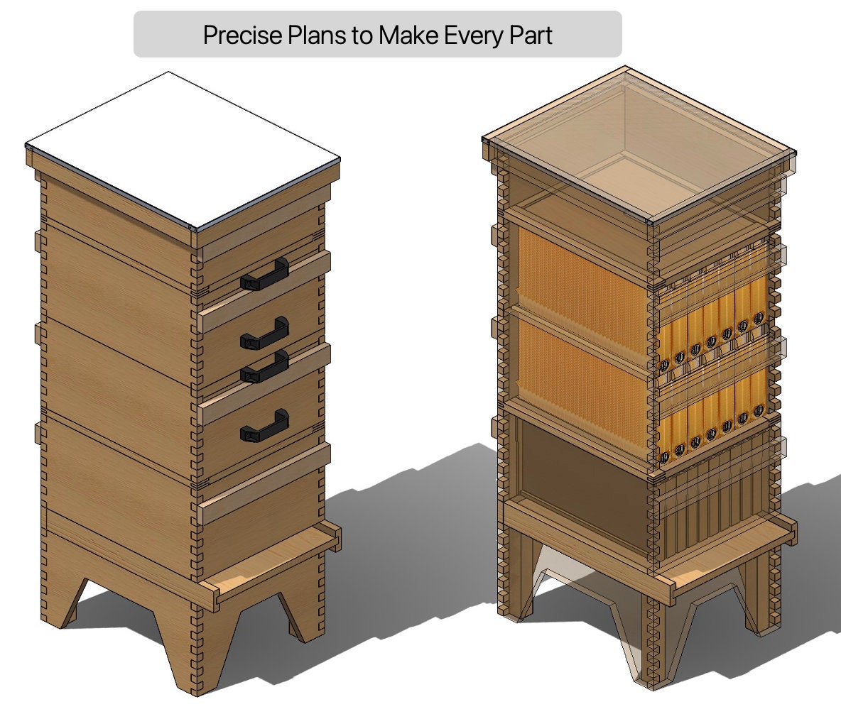DIY Automatic Flowing Beehive Detailed PDF Plans 200+ Pages Guide for ...