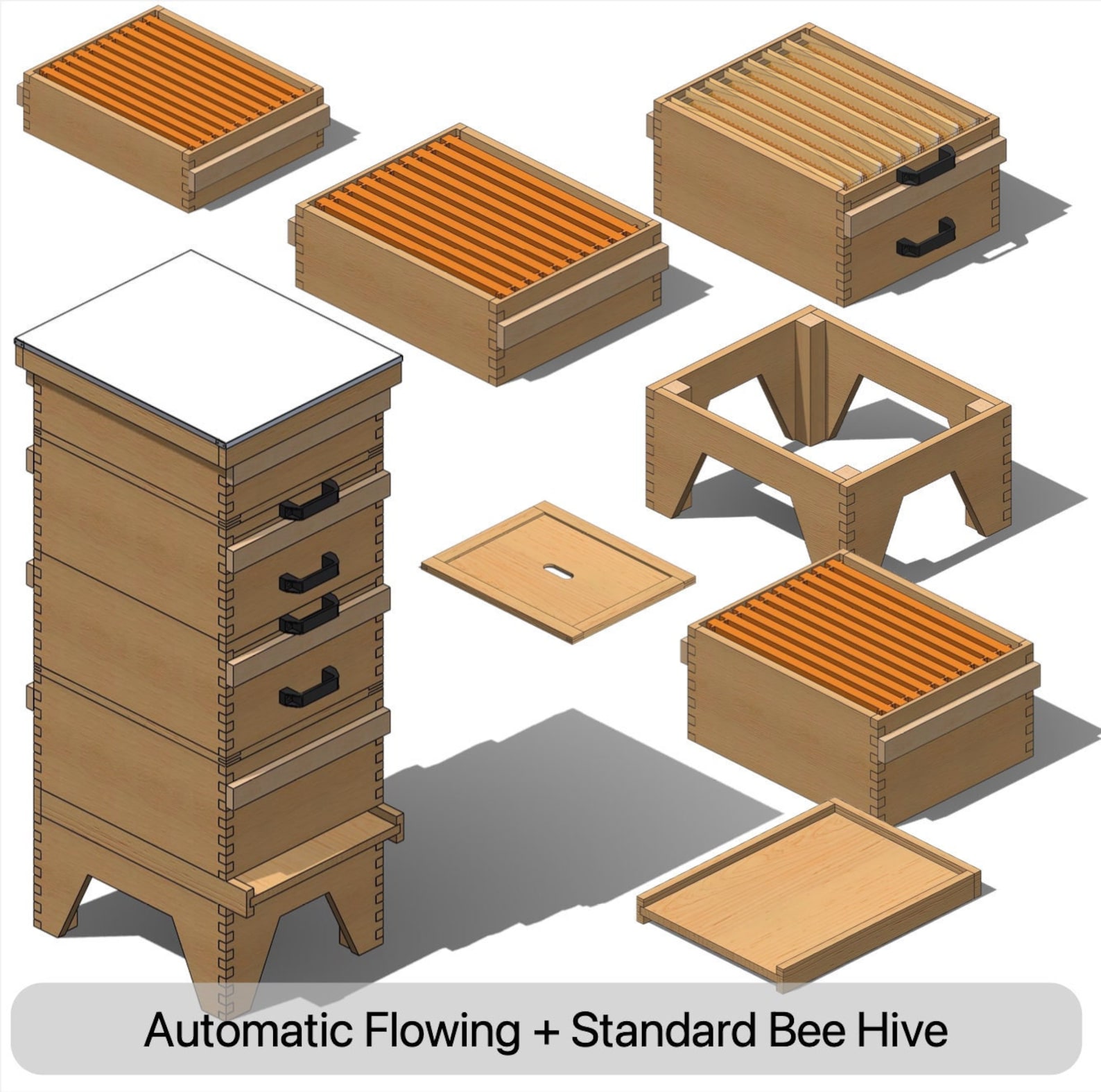DIY Automatic Flowing Beehive Detailed PDF Plans 200+ Pages Guide for ...