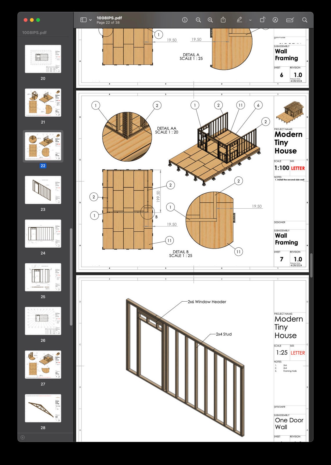 Tiny House Plan PDF Ultra Detailed Instruction Manual Tiny Home Plan ...