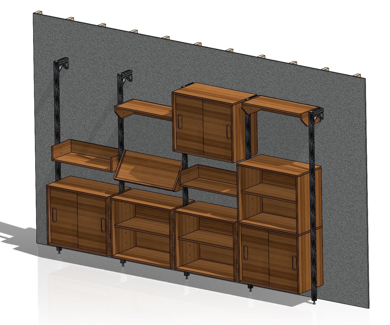 DIY Modular Shelving: 3 Shelf Cabinet PDF 35 Page Plans Easy to Build W ...