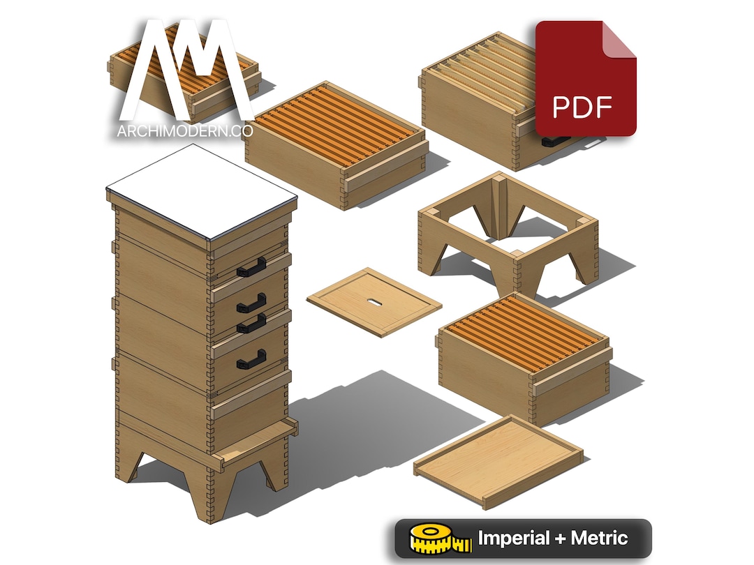 DIY Automatic Flowing Beehive Detailed PDF Plans 200+ Pages Guide for ...