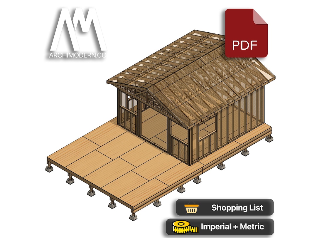 Tiny House Plan PDF Ultra Detailed Instruction Manual Tiny Home Plan ...