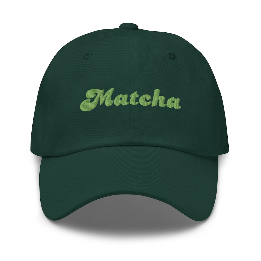 Retro Matcha Embroidered Hat, Matcha Hat, Retro Matcha Gift, Matcha ...
