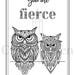 Mindful Affirmations Coloring Pages | Owl Coloring Bundle | Positive ...