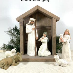 Wood Nativity Stable / 3 Sizes Stable for Willow Tree Creche Nativity ...