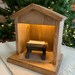 Wood Nativity Stable With Light and Manger/ 3 Piece Set / Simple but ...