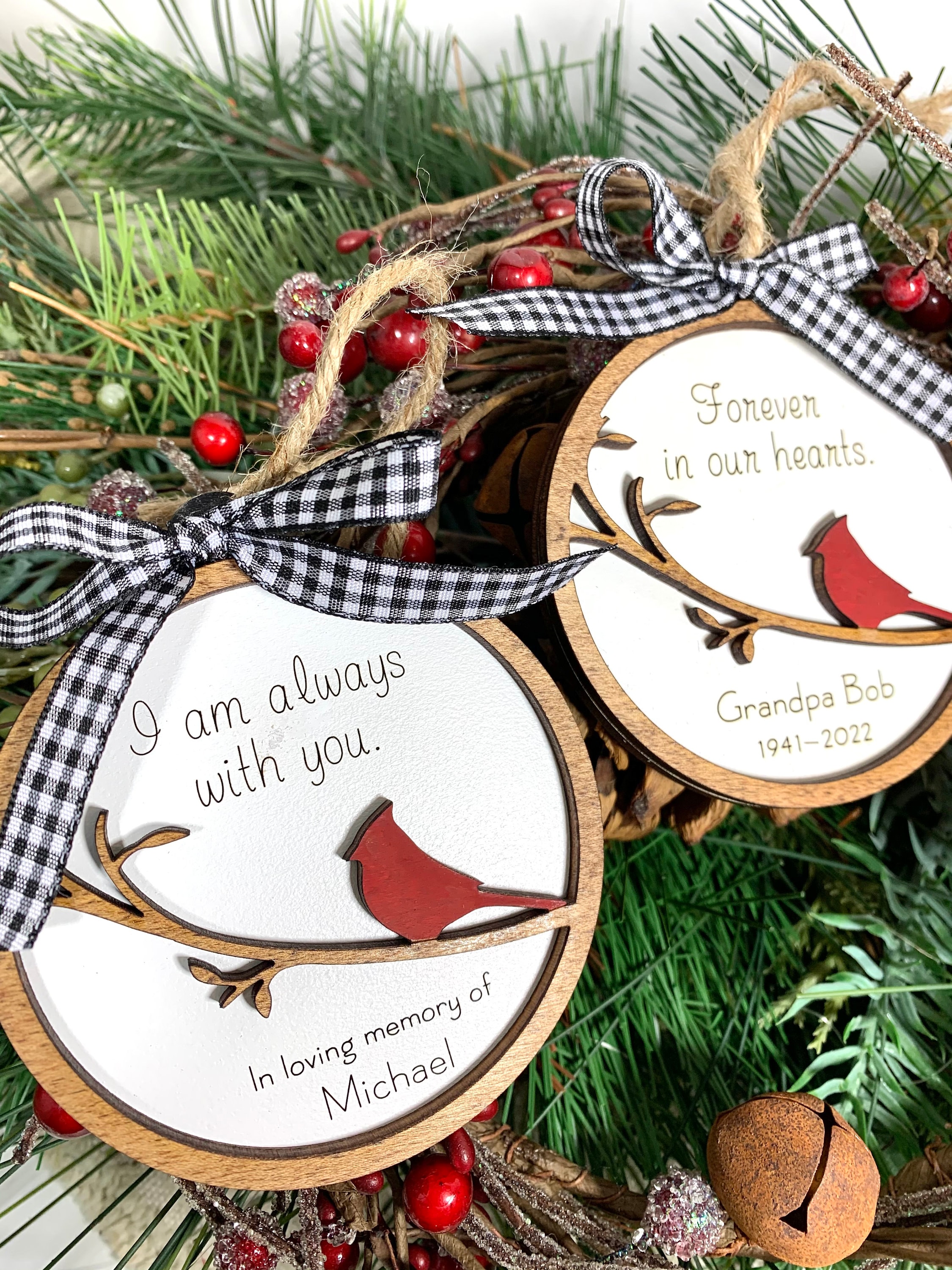 Cardinal Ornament / Cardinal Memorial Ornament in Remembrance - Etsy