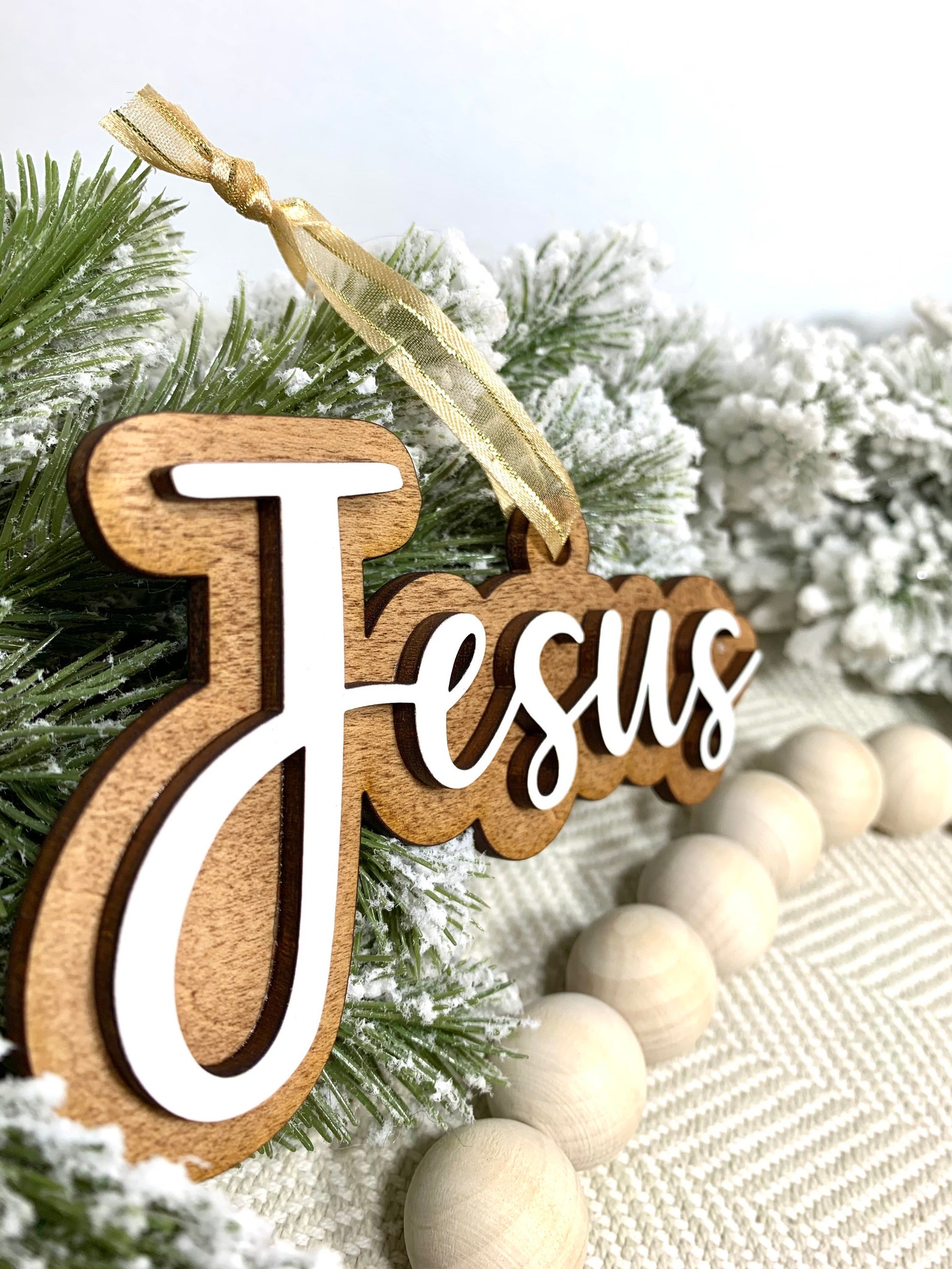 Name of Jesus Ornaments/ 2-layer Quality Maple Name of Christ Ornaments ...