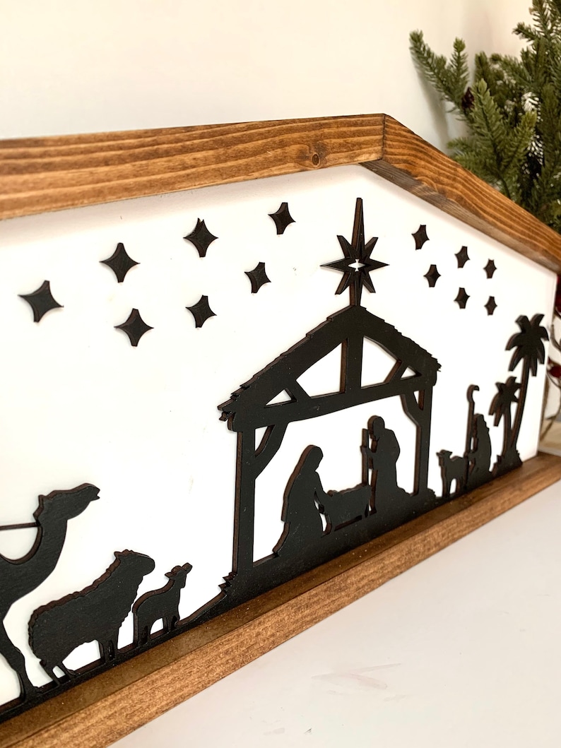 Nativity Display / Wood Nativity Scene Simple Nativity Set - Etsy