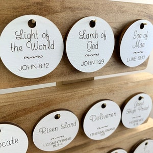 Names of Jesus Advent Calendar/ Tree Advent Countdown / Wood Advent ...