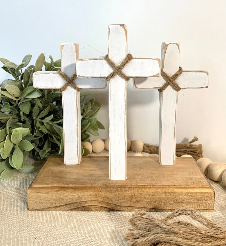 Cross Trio Easter Display /calvary Easter Display Easter Decor Easter ...