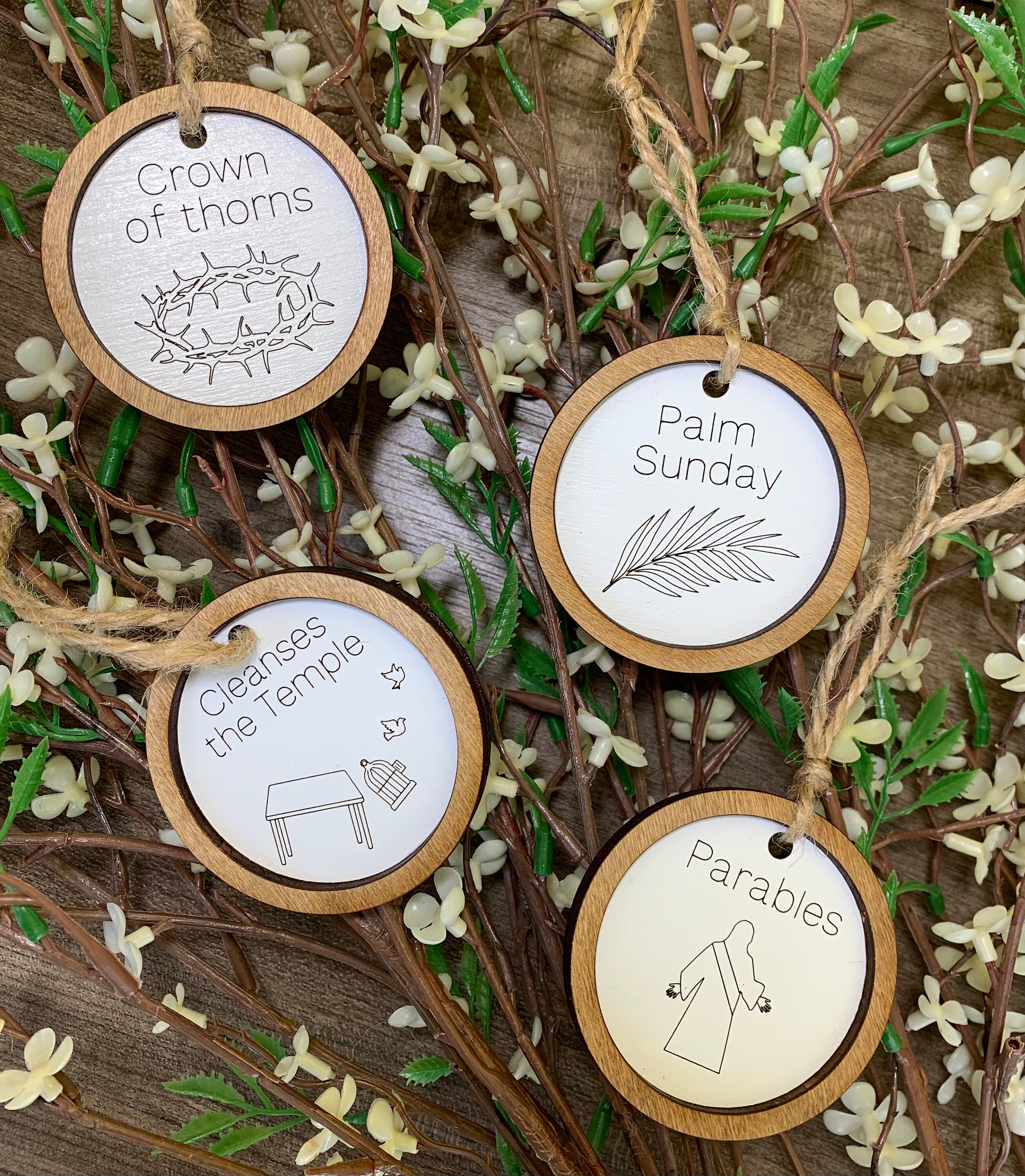 Holy Week Easter Ornaments / Set of 10 / Easter Advent / Holy - Etsy