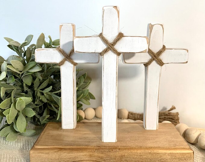 Cross Trio Easter Display /calvary Easter Display Easter Decor Easter ...