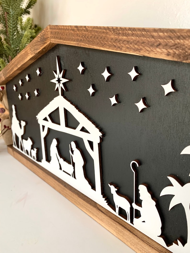 Nativity Display / Wood Nativity Scene Simple Nativity Set - Etsy