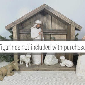 Wood Nativity Stable / 3 Sizes Stable for Willow Tree Creche Nativity ...