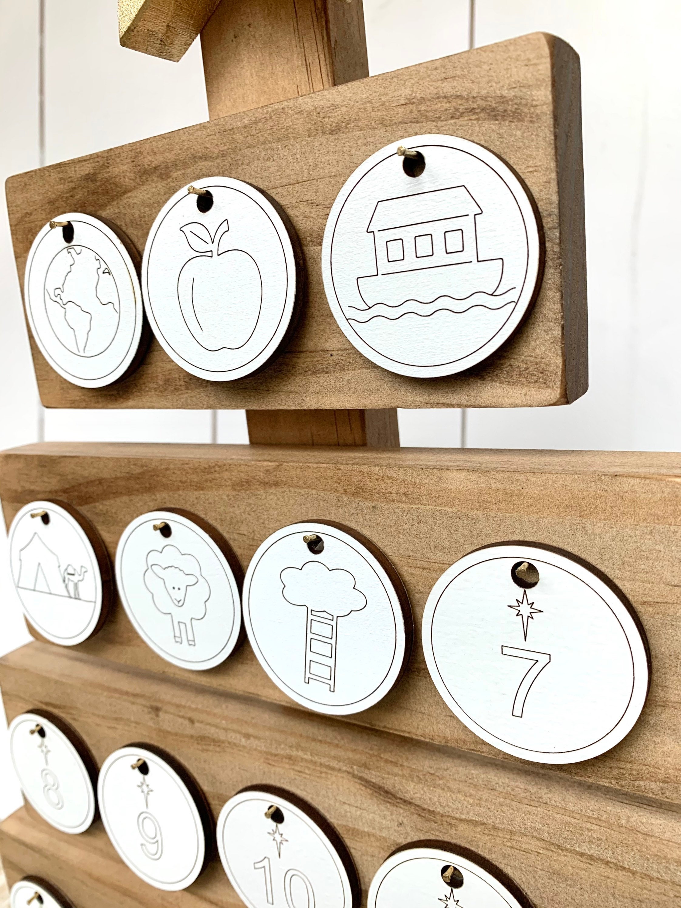 Jesse Tree Ornaments and Tree / Jesse Tree Advent Ornaments - Etsy