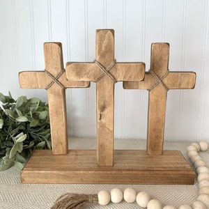 Cross Trio Easter Display /calvary Easter Display Easter Decor Easter ...