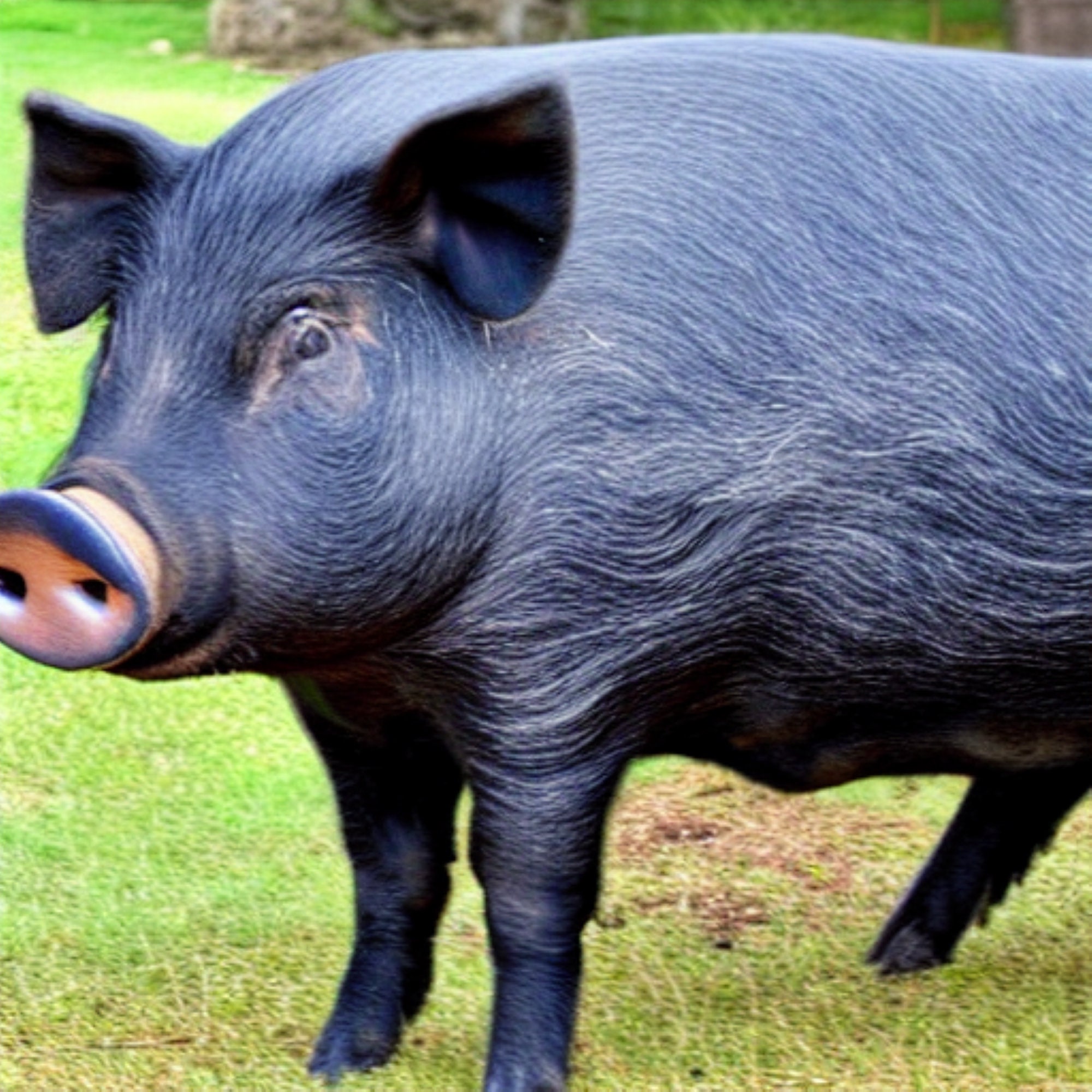 Beautiful Black Pig From Africa, Vintage Pig Art Print - Farm Animal ...