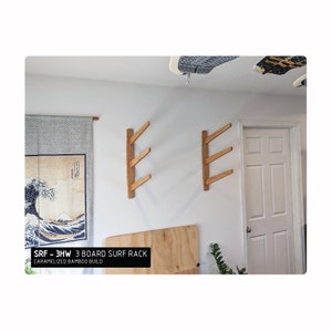 Wall Mount Surf Rack / 3 Board Surf Rack / Wood Surf Rack - Etsy